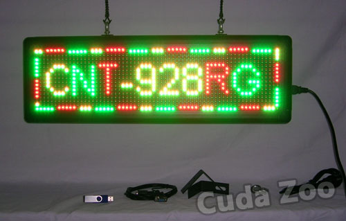 Affordable LED CNT-928RG Tri Color Programmable LED Sign, 9 x 28