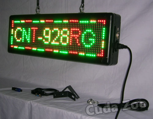 Affordable LED CNT-928RG Tri Color Programmable LED Sign, 9 x 28