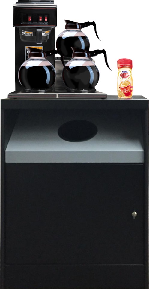 All State OCS200TRASH Office Coffee Stand w/ Trash Chute