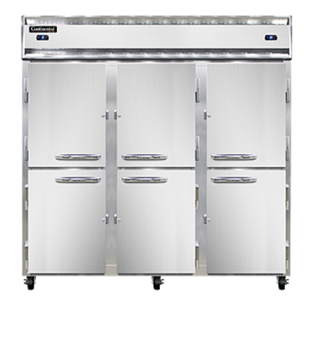 Continental 3RFFE-SS-HD Stainless Steel Half Door Extra Wide Dual ...
