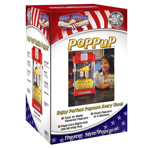 Great Northern 2.5 oz Little Bambino Popcorn Machine Red