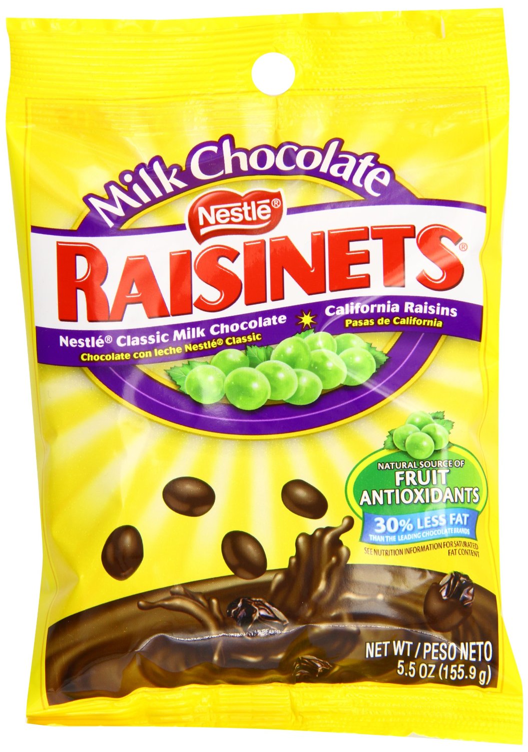 Raisinets Peg Bag, 5.5 oz Each, 12 Bags Total