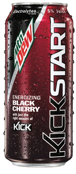 Mountain Dew Kick Start Bulk 16 oz Each Can, 12 Cans Total