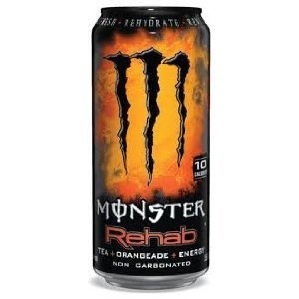 Monster Drink Energy Rehab Can 15.5 oz Each Can, 24 Cans Total